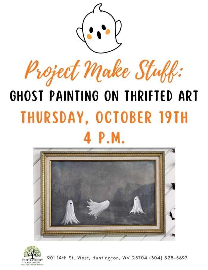 Project Make Stuff: Ghost Painting on Thrifted Art - Huntington Area CVB