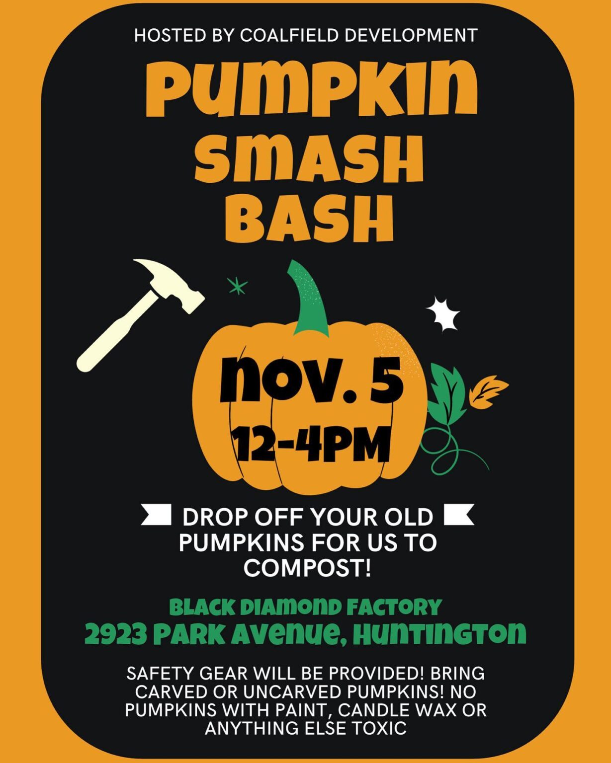 Pumpkin Smash Bash (2023-11-05 12:00:00) - Huntington Area CVB
